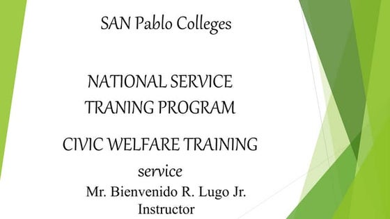 National Service Training Program RA 9163 | PPTX