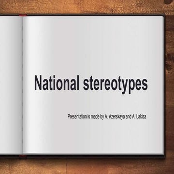National stereotypes | PPT