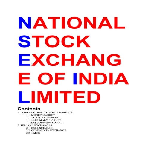 National stock exchange of india limited | DOCX