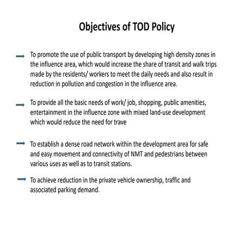 Transit Oriented Development - TOD - Human Settlement Planning ...