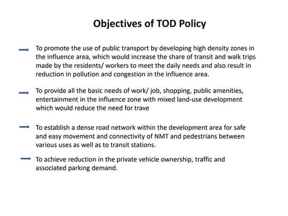 Transit Oriented Development - TOD - Human Settlement Planning ...