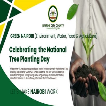 National Tree Planting Day May 2024 Nairobi | PDF