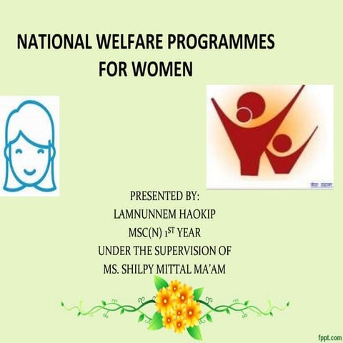 Women schemes | PPTX