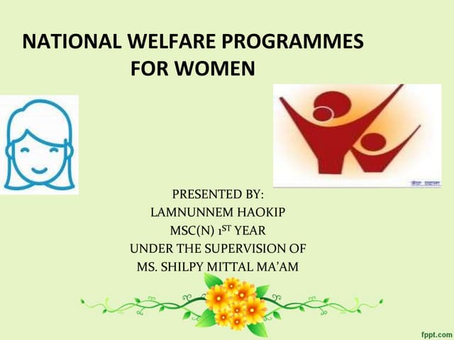 Women and Child Welfare | PPTX