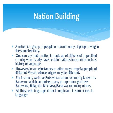 Nation building and its challenges | PPTX