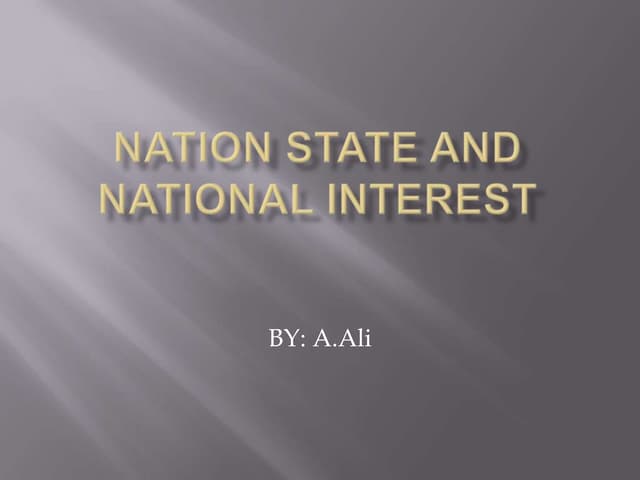 Introduction to National Interest, it's Nature, Definition, and Types ...