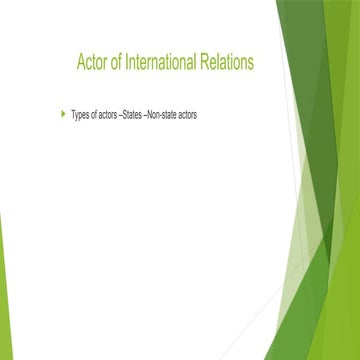 Difference State Actors and Non state Actors | PDF