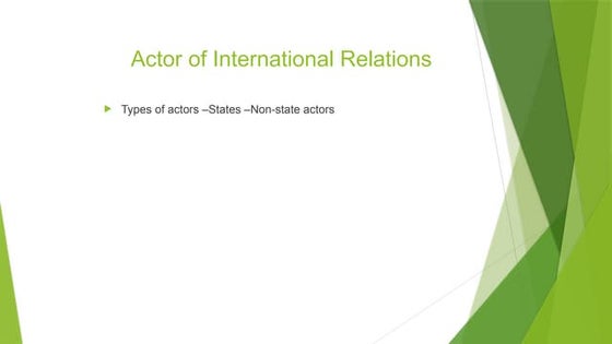 Difference State Actors and Non state Actors | PDF