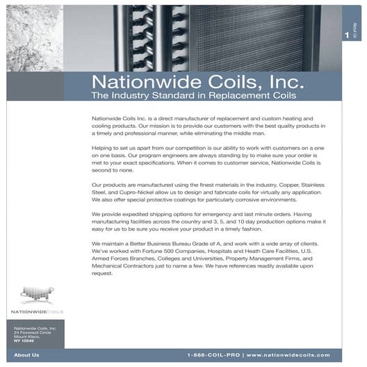 Nationwide Coils Catalog | PDF