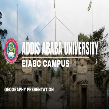 Geography freshman course chapter 5 service sector in Ethiopia | PPTX