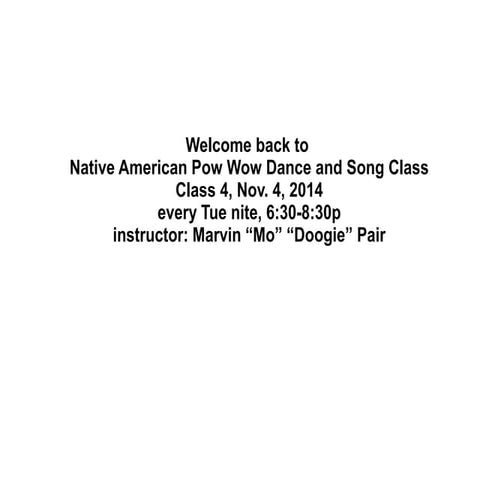 Native Song and Dance Class 4 | ODP