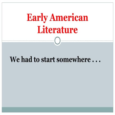 Native american lit | PPT