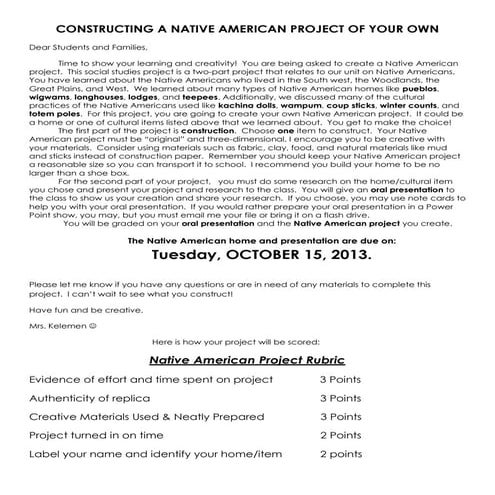 Native american project | PDF