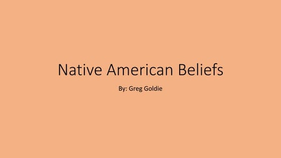 Ch 1 native american religion | PPT