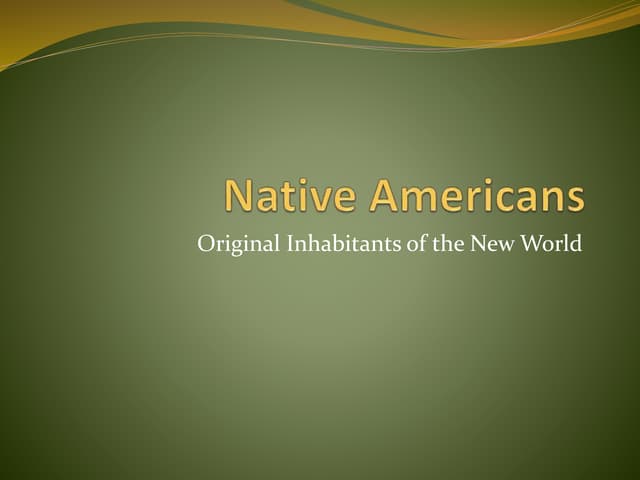 Native Americans powerpoint | PPT