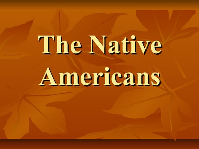 Conflict with Native Americans | PPTX
