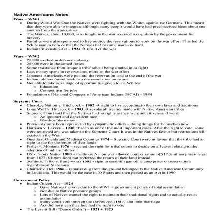 Native Americans Notes | DOCX