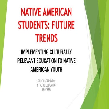 Native american students future trends - Culturally relevant curriculum ...