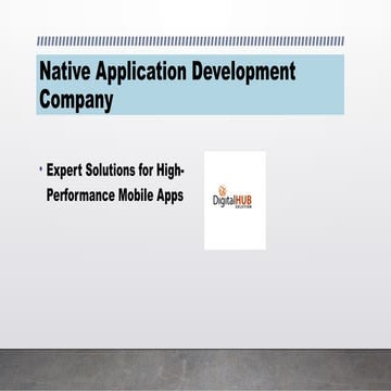 Top Native Application Development Company | Expert Developers | PPT