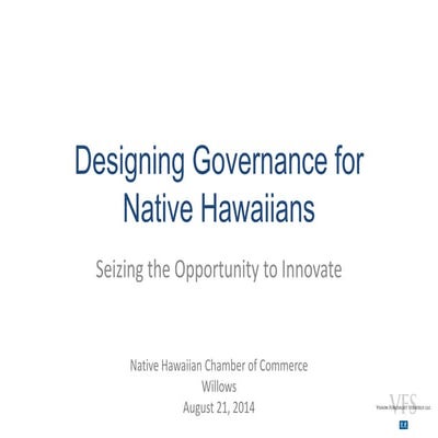 Designing Native Hawaiian Governance | PDF