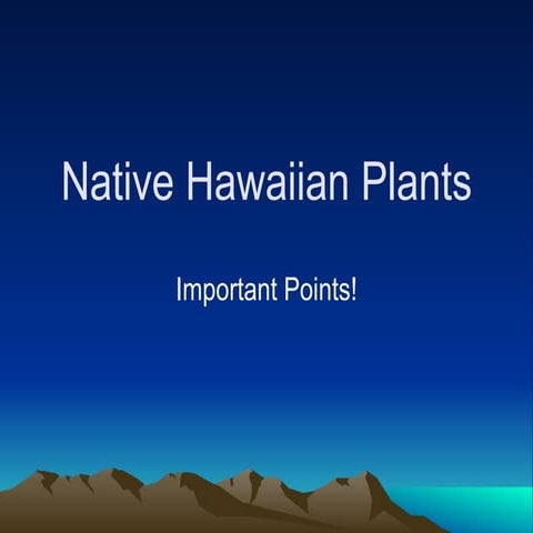 Native Hawaiian Plants Power Point | PPT