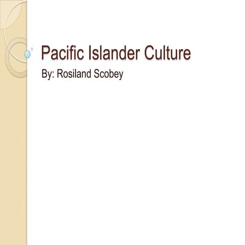 Pacific Islanders | PPTX | Medical Health