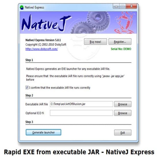 NativeJ screenshot - NativeJ is a powerful Java EXE maker! | PDF ...