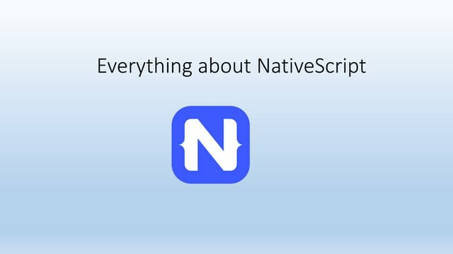 Native Script Overview Ppt 9130