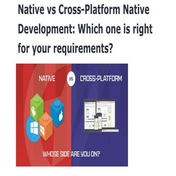 Hybrid vs. Native Mobile App