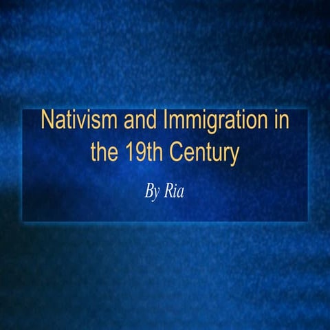 Nativism | PPT