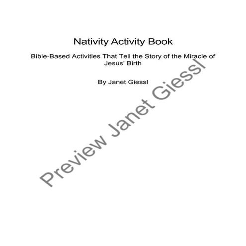 Nativity Activity Book | PDF | Christianity | Religion & Spirituality