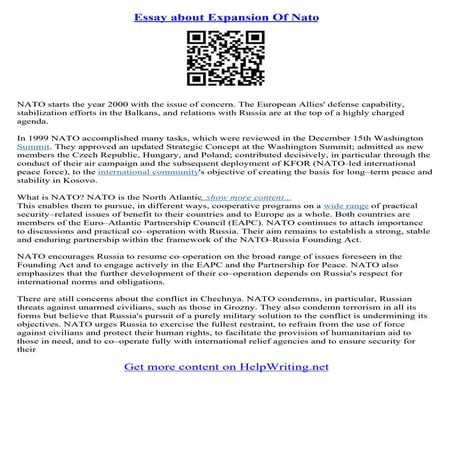 Nato Essay | PDF