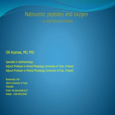 Natriuretic peptides and oxygen: a narrative review | PPT