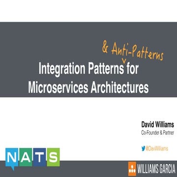 Integration Patterns And Anti Patterns For Microservices Architectures