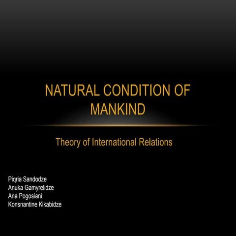 Natural condition of mankind | PPTX