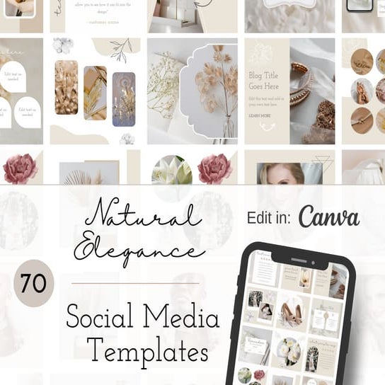 Elegant Social Media Post Templates for Canva | PPT