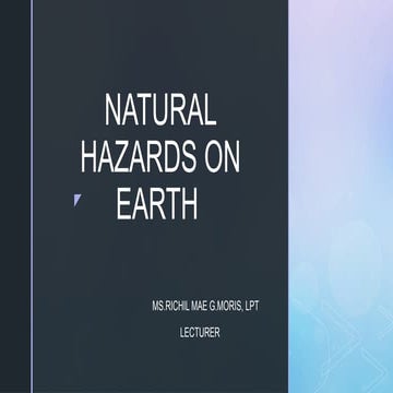 NATURAL-HAZARDS-ON-EARTH earth and life science | PPTX