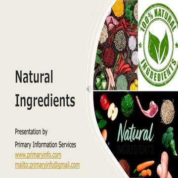 Natural ingredients : Industrial Opportunities | PDF