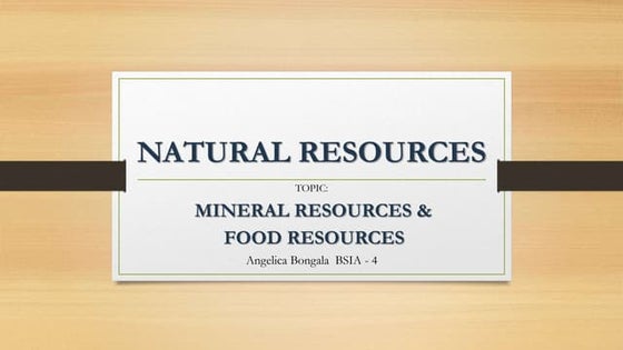 Food Resources (Environmental Science) | PPTX