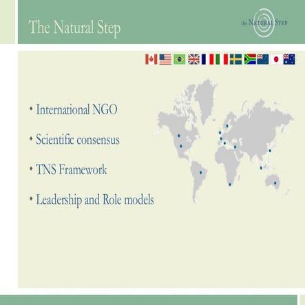 The Natural Step Network Framework | PPT | Environmental Services ...