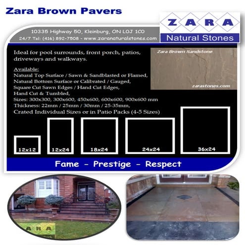 Natural Stone Limestone Algonquin Brown Pavers Zara Specs | PDF