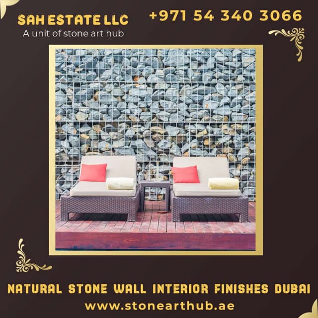 Natural Stone Wall Interior Finishes Dubai - ☎ +971 54 340 3066 | PDF