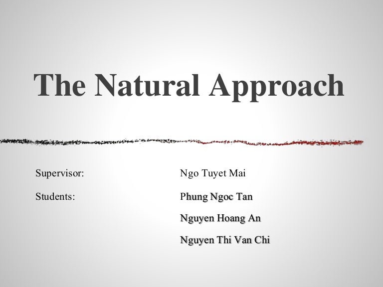 Natural Approach natural-approach