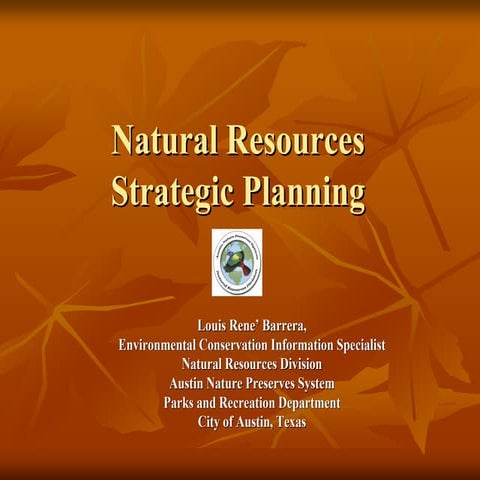 Natural Areas Strategic Planrev1 | PPT