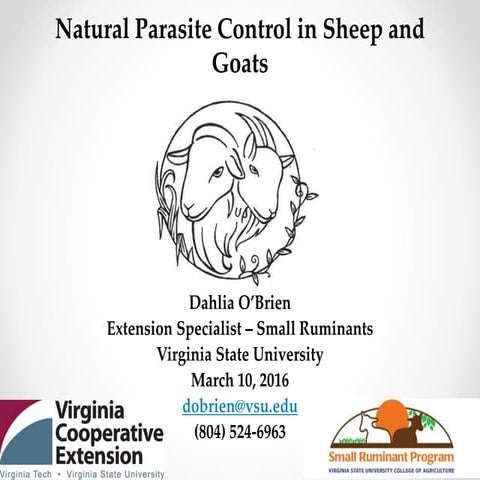 Natural parasite control in small ruminants | PPTX