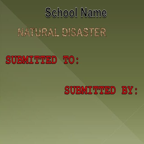 Natural disaster | PPT