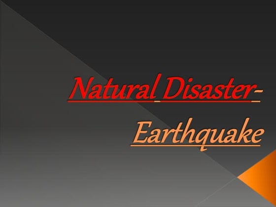 Preparedness for earthquake | PPT