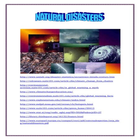 Natural disasters images | PPTX