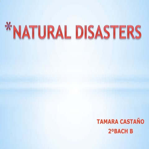 Natural disasters | PPT