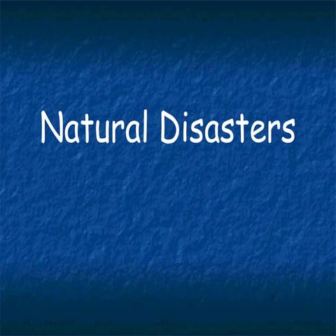natural disasters.ppt. | PDF